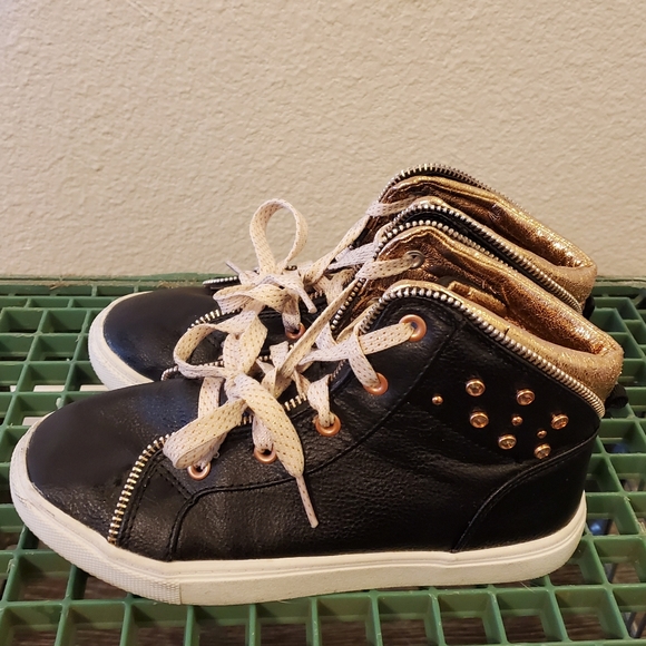 wonder nation | Shoes | Wonder Nation 525blackrose Gold Hightop Sneaker ...